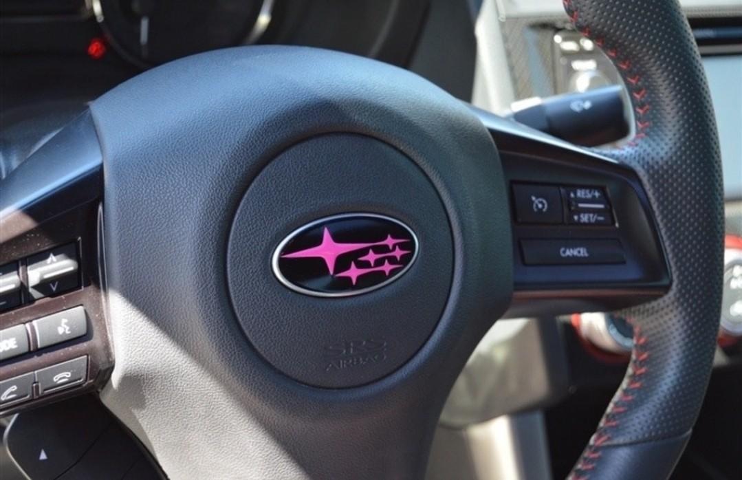 SUBARU Steering Wheel Overlay Logo Emblem Sticker, Car Accessories ...