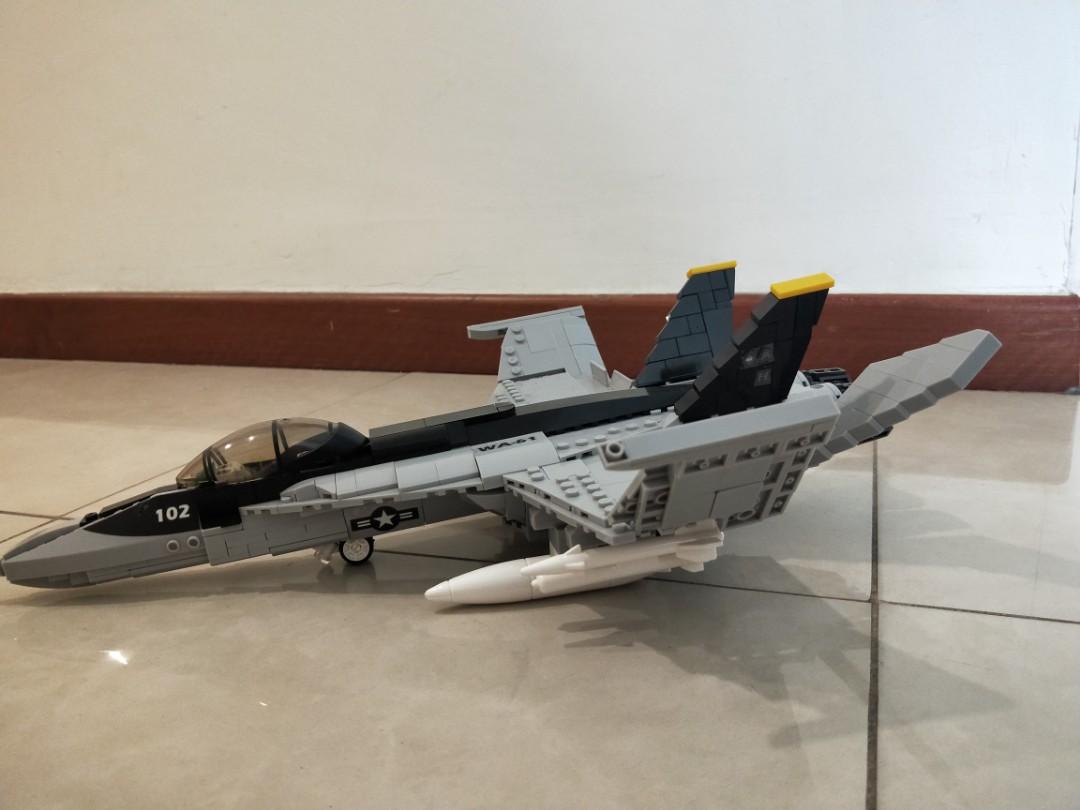 Super Hornet F18 fighter jet (lego compatible), Hobbies & Toys, Toys ...