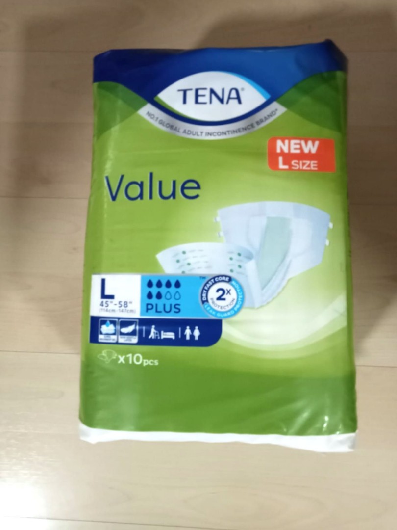 Tena Value Unisex Adult Diapers L size, Everything Else on Carousell