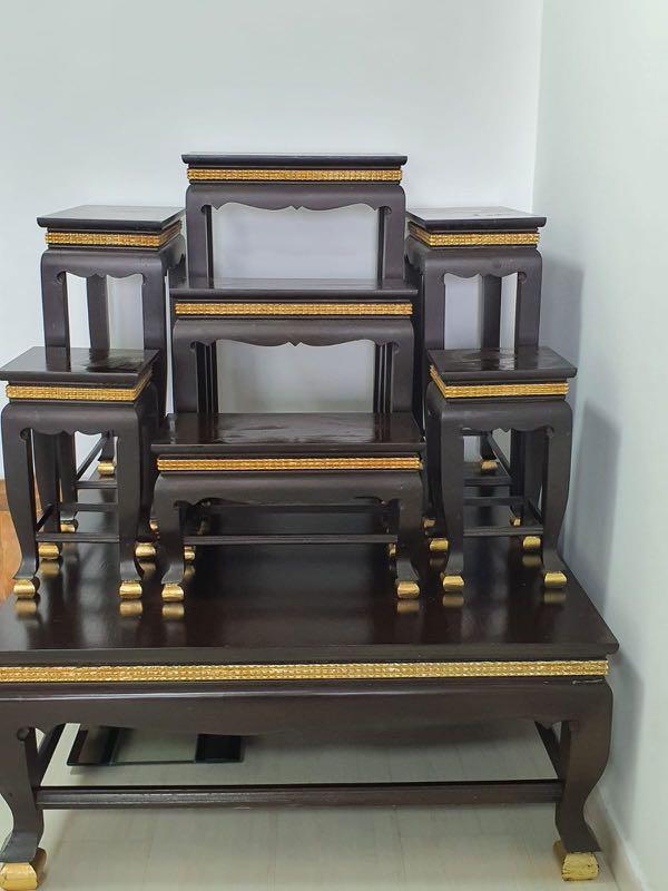 Thai Buddha Altar Table, Furniture & Home Living, Furniture, Shelves ...