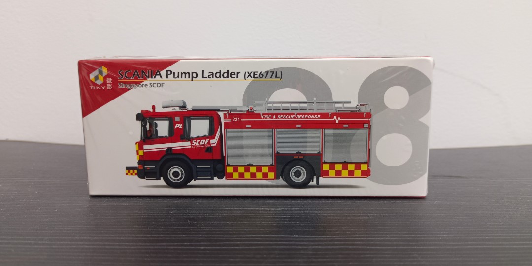 TINY SCDF SG8 Scania Pump Ladder (XE7677L), Hobbies & Toys, Toys ...