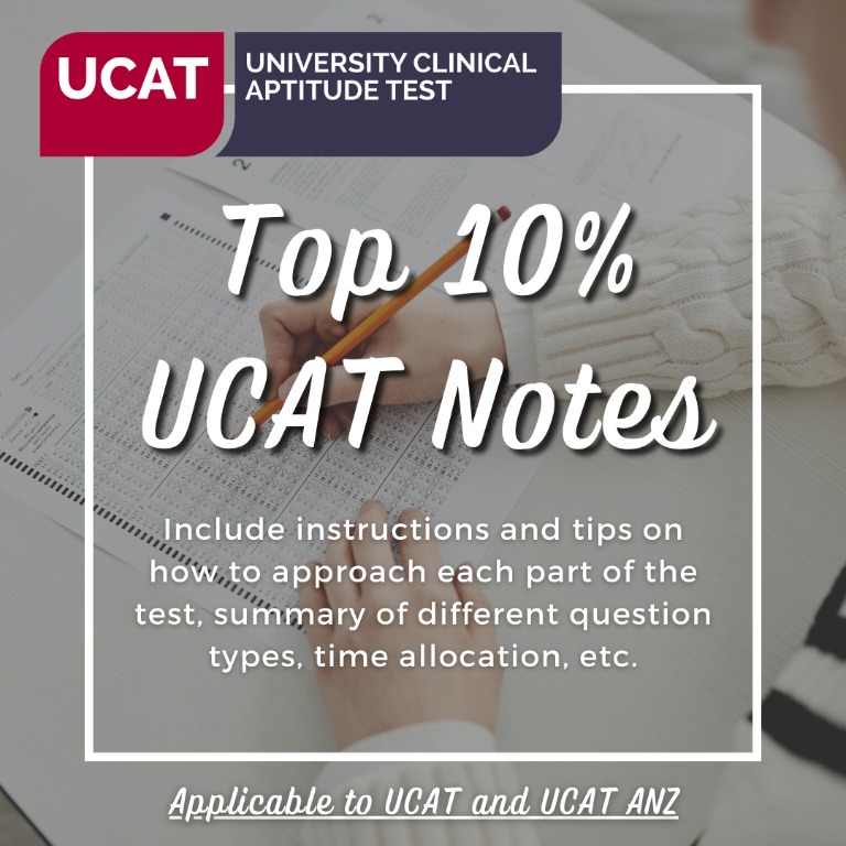 Top 10% UCAT Notes (12 pages), 其他, 其他 - Carousell