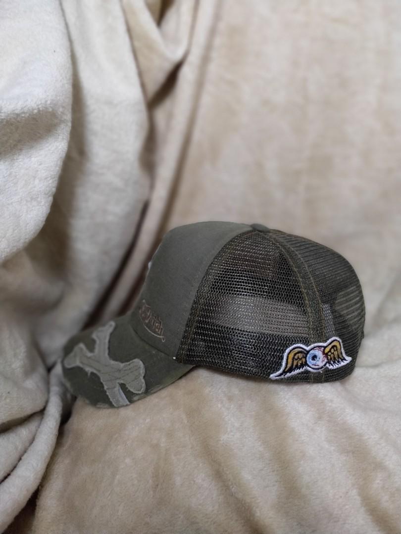 Von Dutch trucker hat cap Vintage Rare Logo x Kenneth Howard x Flying Eye x skull x distressed x ...