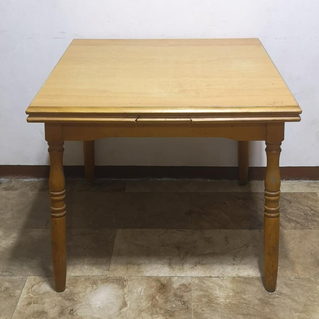 Vintage expandable dining table, solid wood, 4-6 seater, Furniture ...