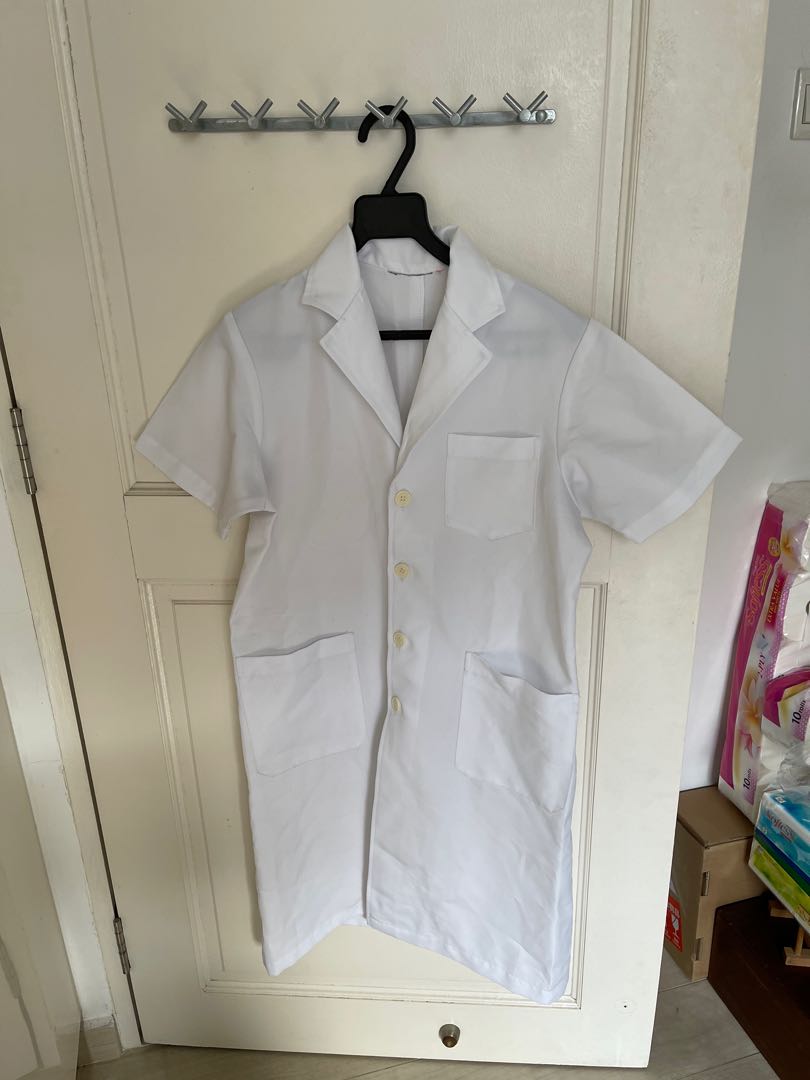 White lab coat, Women's Fashion, Coats, Jackets and Outerwear on Carousell