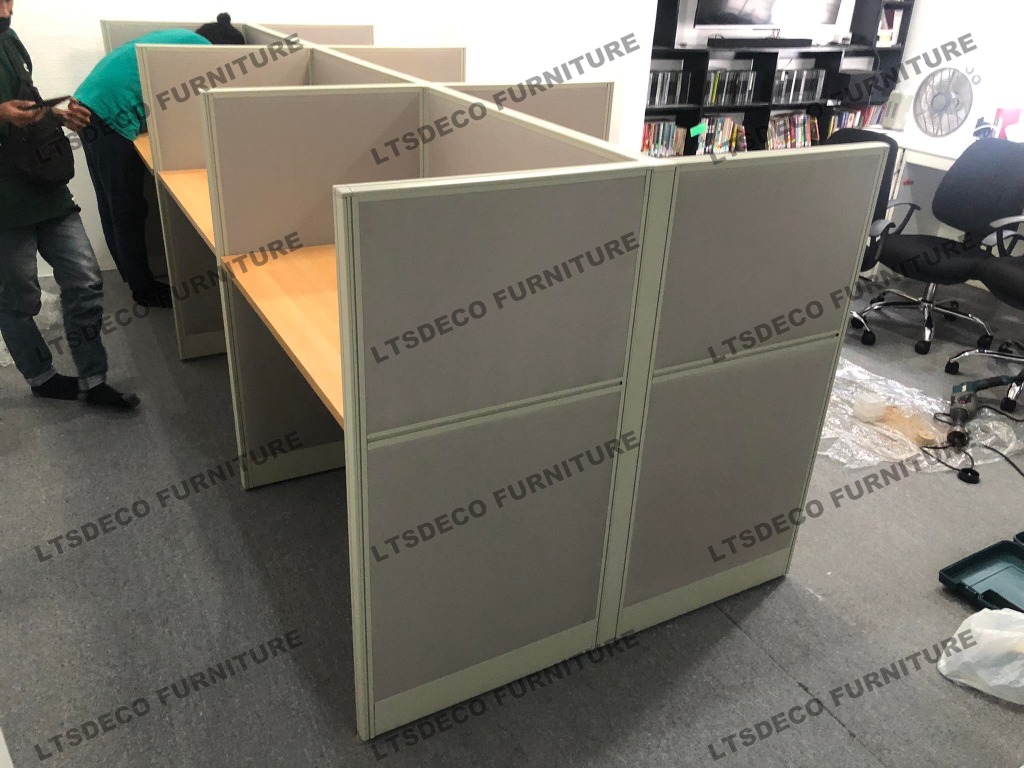 WORKSTATION TABLE FULL FABRIC OFFICE PARTITION, Furniture & Home Living ...