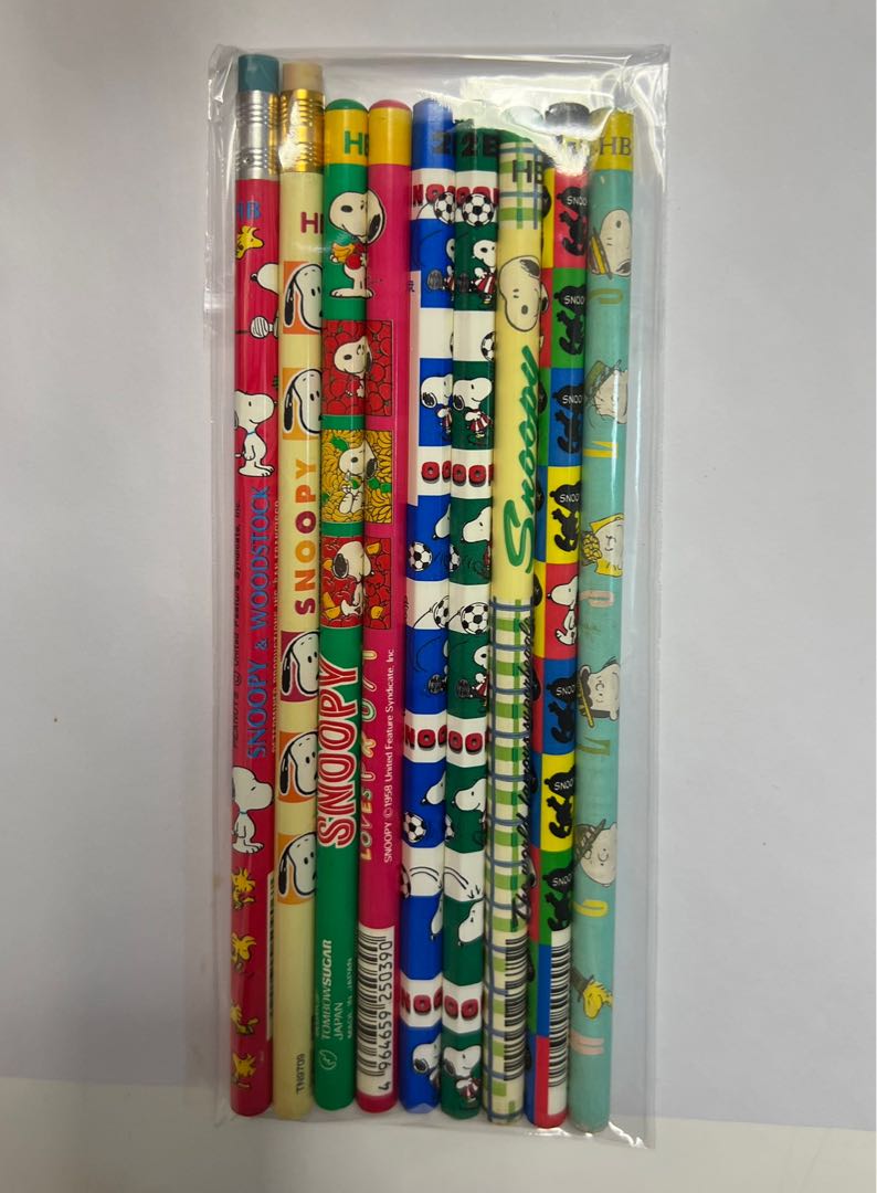 （每圖）‼️特價 絕版 Vintage Peanuts Snoopy pencils 花生漫畫 史努比 史路比 鉛筆set, 興趣及遊戲 ...