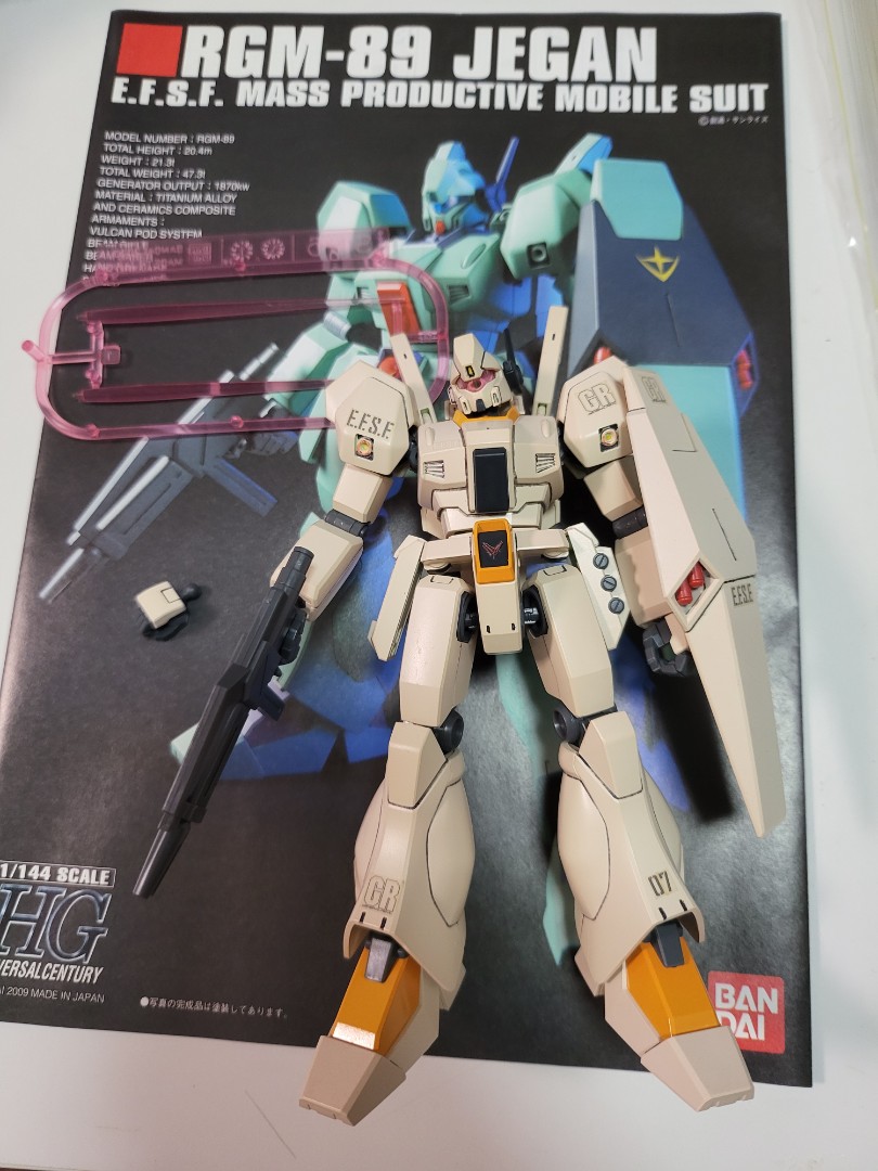 高達模型 HGUC HG Jegan RGM-89 Jegan 自改色 所見所得, 興趣及遊戲, 玩具 & 遊戲類 - Carousell