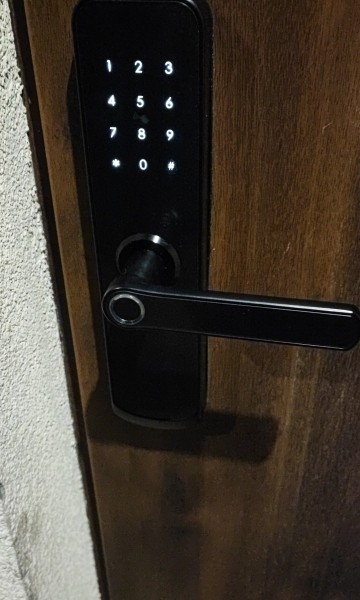 A260 Digital wooden door lock for HDB main door, Furniture & Home ...