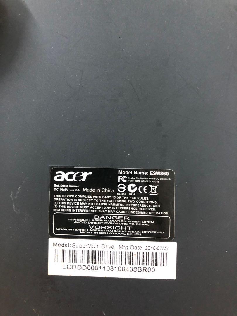Acer External DVD Burner, Computers & Tech, Parts & Accessories, Hard ...