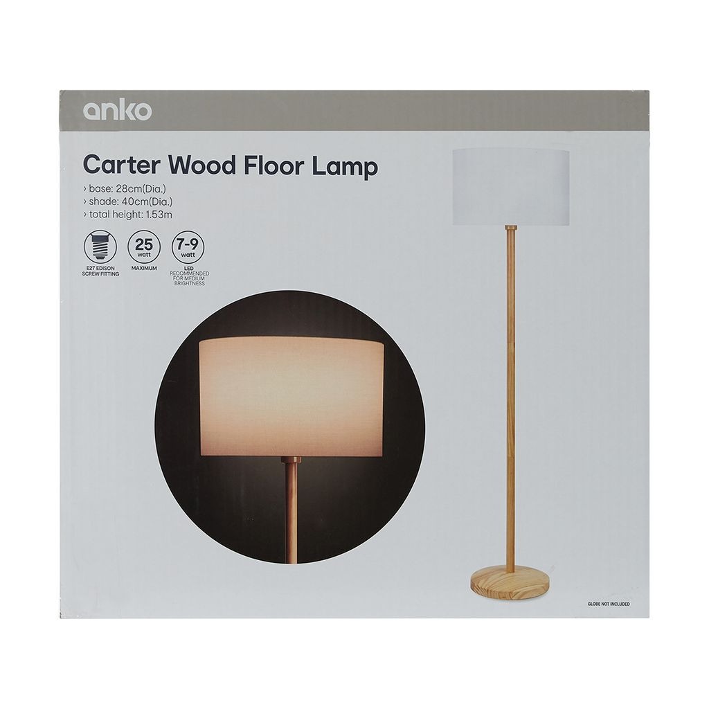Anko carter wood floor lamp, Furniture & Home Living, Home Decor, Other ...