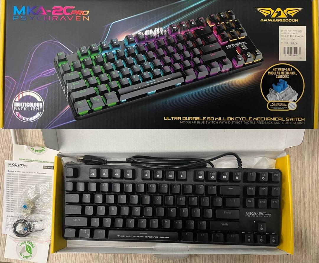 Mechanical Keyboard (RGB) - ARMAGGEDDON MKA-2C PRO PSYCHRAVEN (with ...