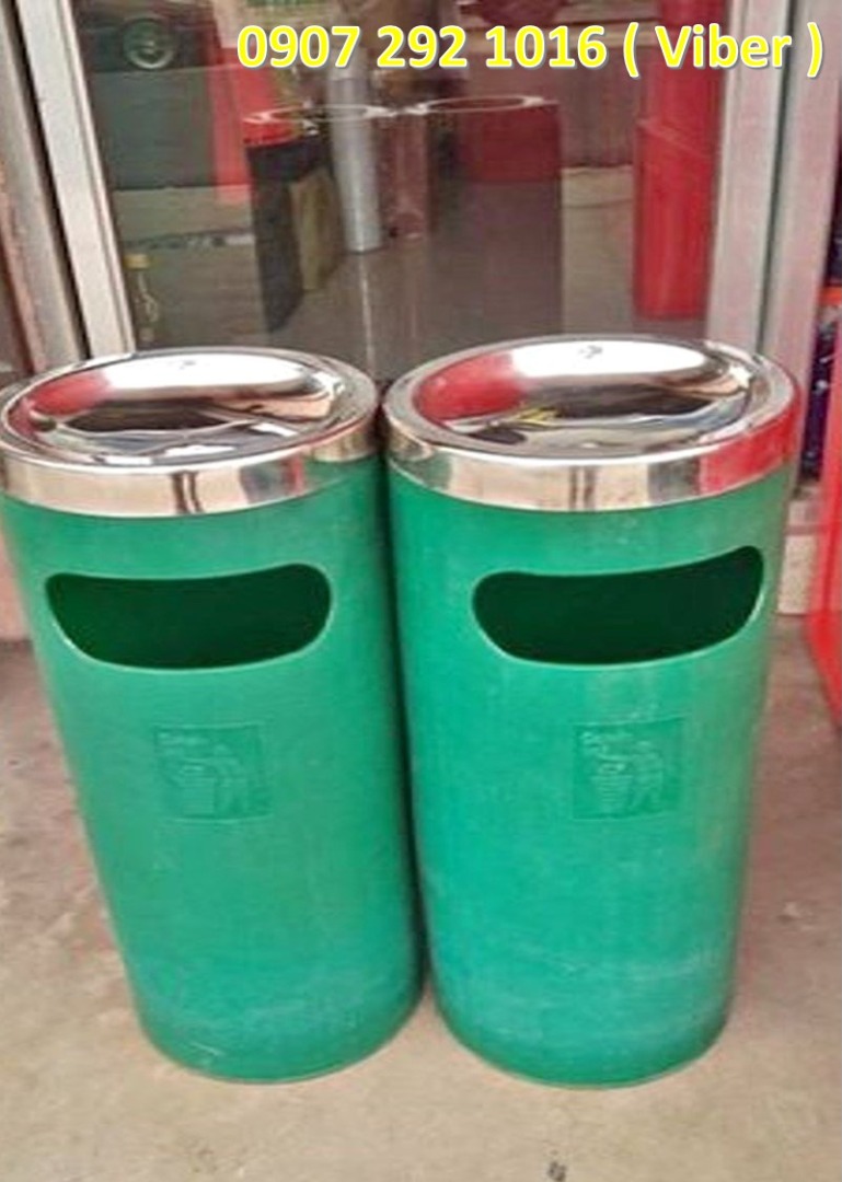 Ash bin trash bin Green 171, Furniture & Home Living, Cleaning ...