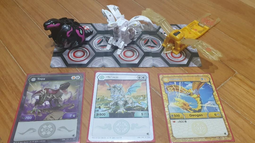 Bakugan Bundle (Trox, Nillious, Insectra), Hobbies & Toys, Toys & Games ...