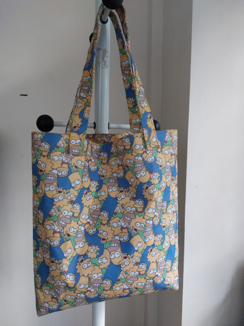 Bart &Simpson large totebag, Women's Fashion, Bags & Wallets, Tote Bags ...