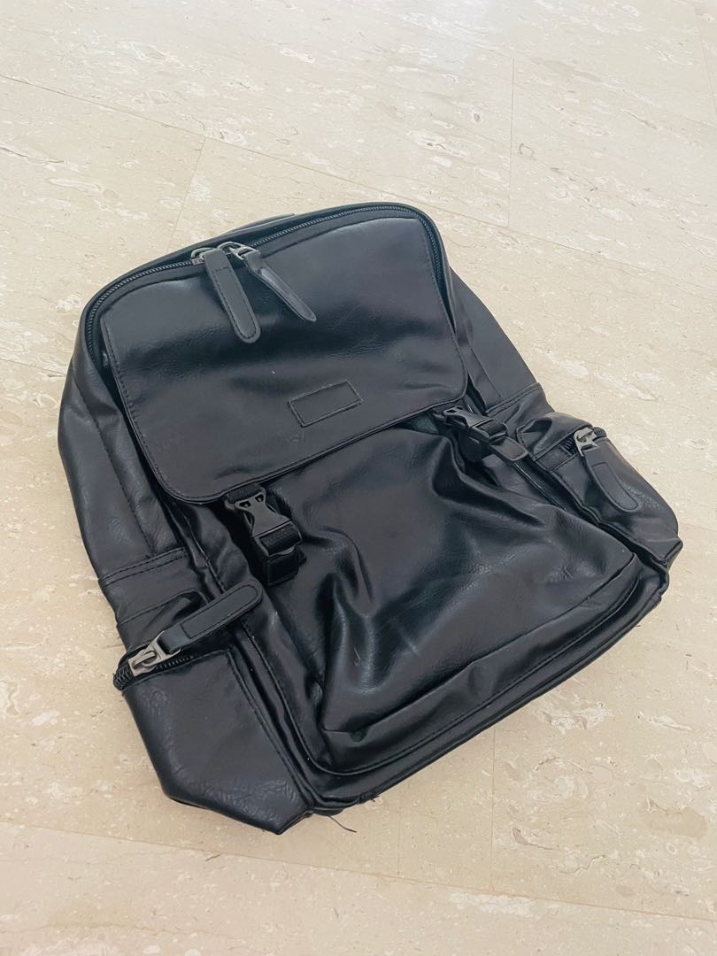 Black Backpack / Black Haversack, Men's Fashion, Bags, Backpacks on ...
