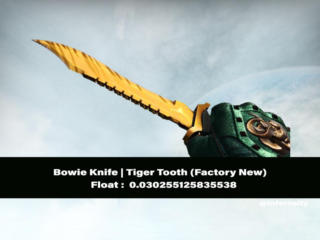 Bowie Knife Tiger Tooth FN CSGO SKINS KNIVES, Video Gaming, Gaming ...