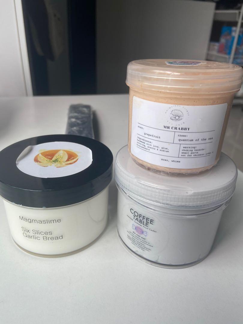 branded slime adoption fluffy butter white clear cloud creme magma ...