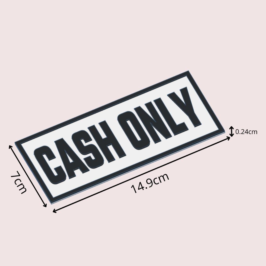Cash Only Sign | 3D Printed | F&B Hawker | Wall Decoration ...