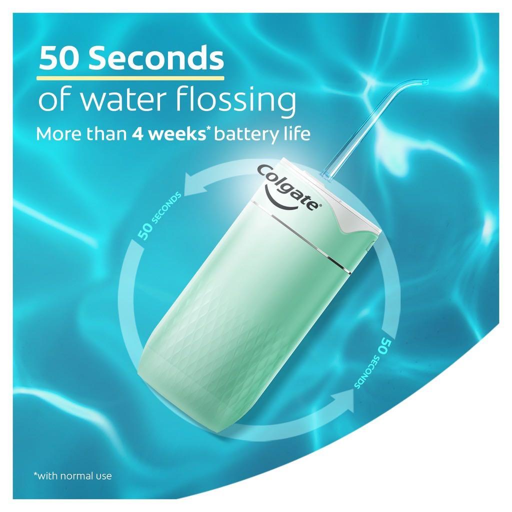 Colgate Portable Water Flosser Rechargeable, Water Resistant (IPX7 ...