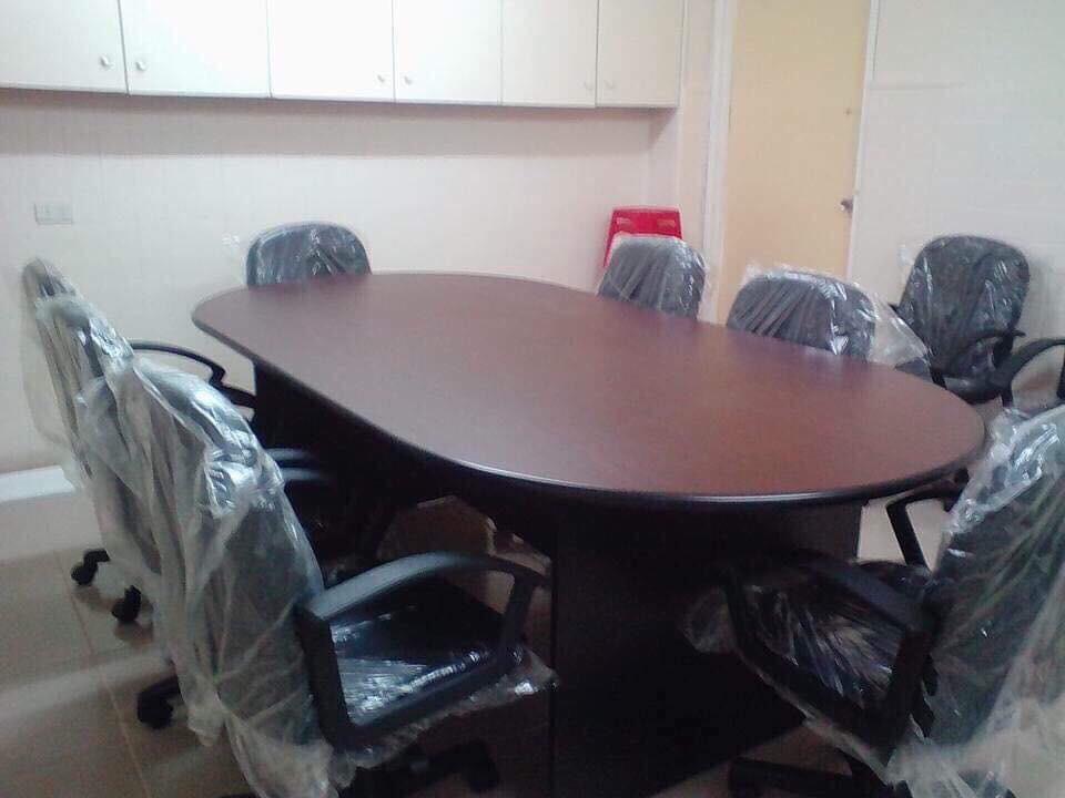 conference table oval shape / office partition, Furniture & Home Living ...