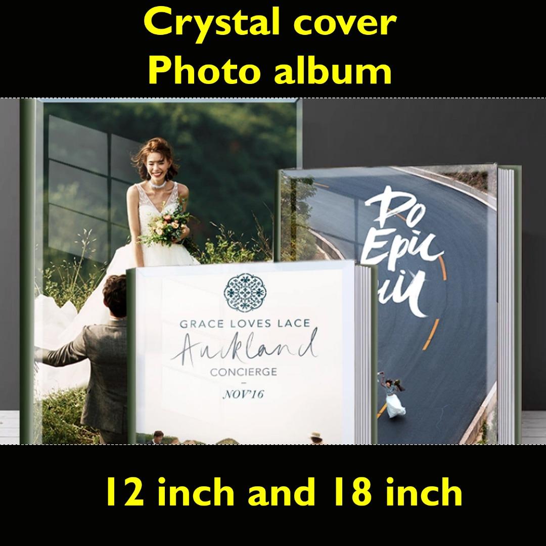 Crystal cover wedding photo album photobook customized , Hobbies & Toys ...
