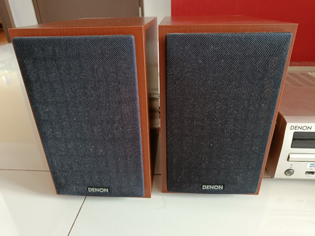 2 x Denon bookshelf Speakers, Audio, Soundbars, Speakers & Amplifiers on Carousell