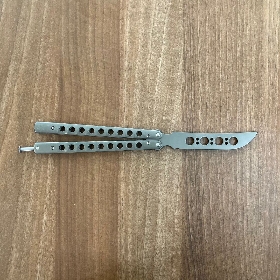 EDC Tactical Butterfly Knife Balisong Knife Trainer with pouch, Hobbies ...