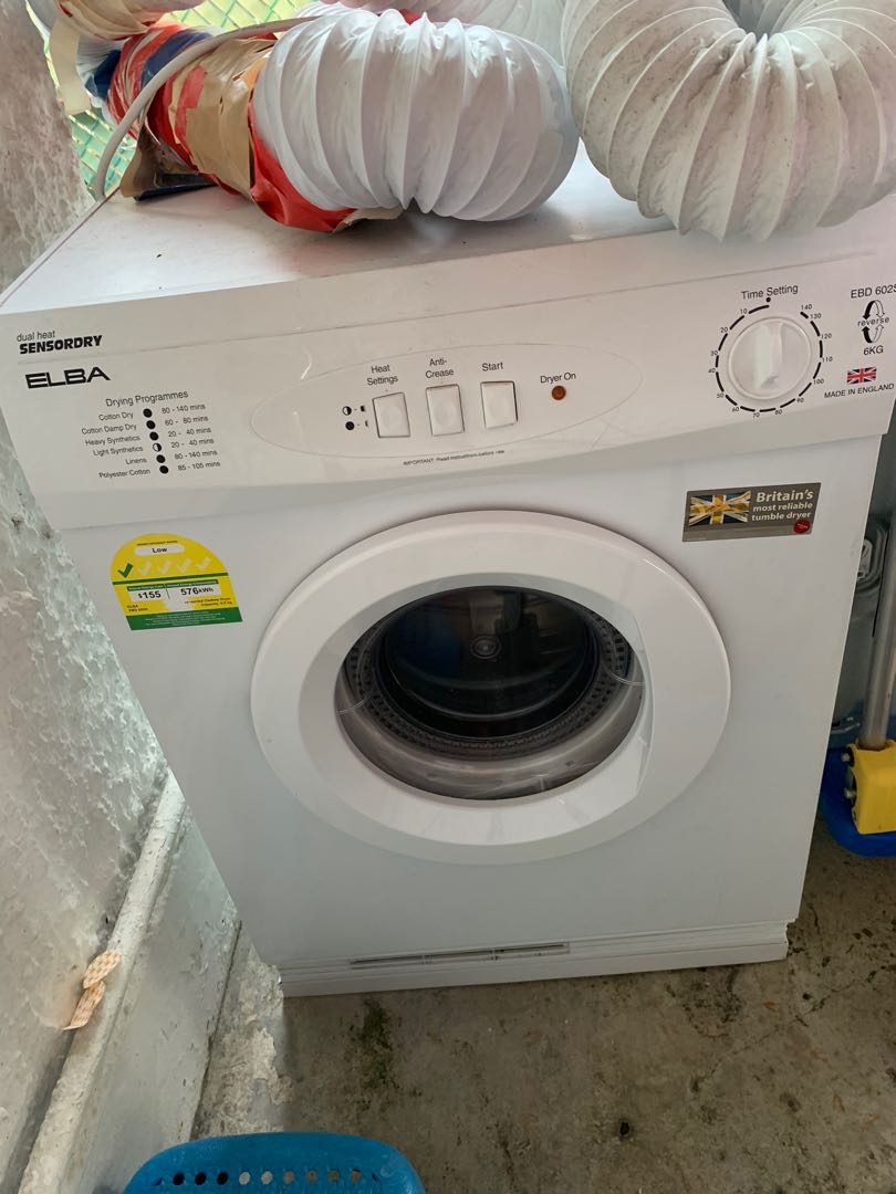 ELBA EBD 602S tumble dryer, TV & Home Appliances, Washing Machines and ...