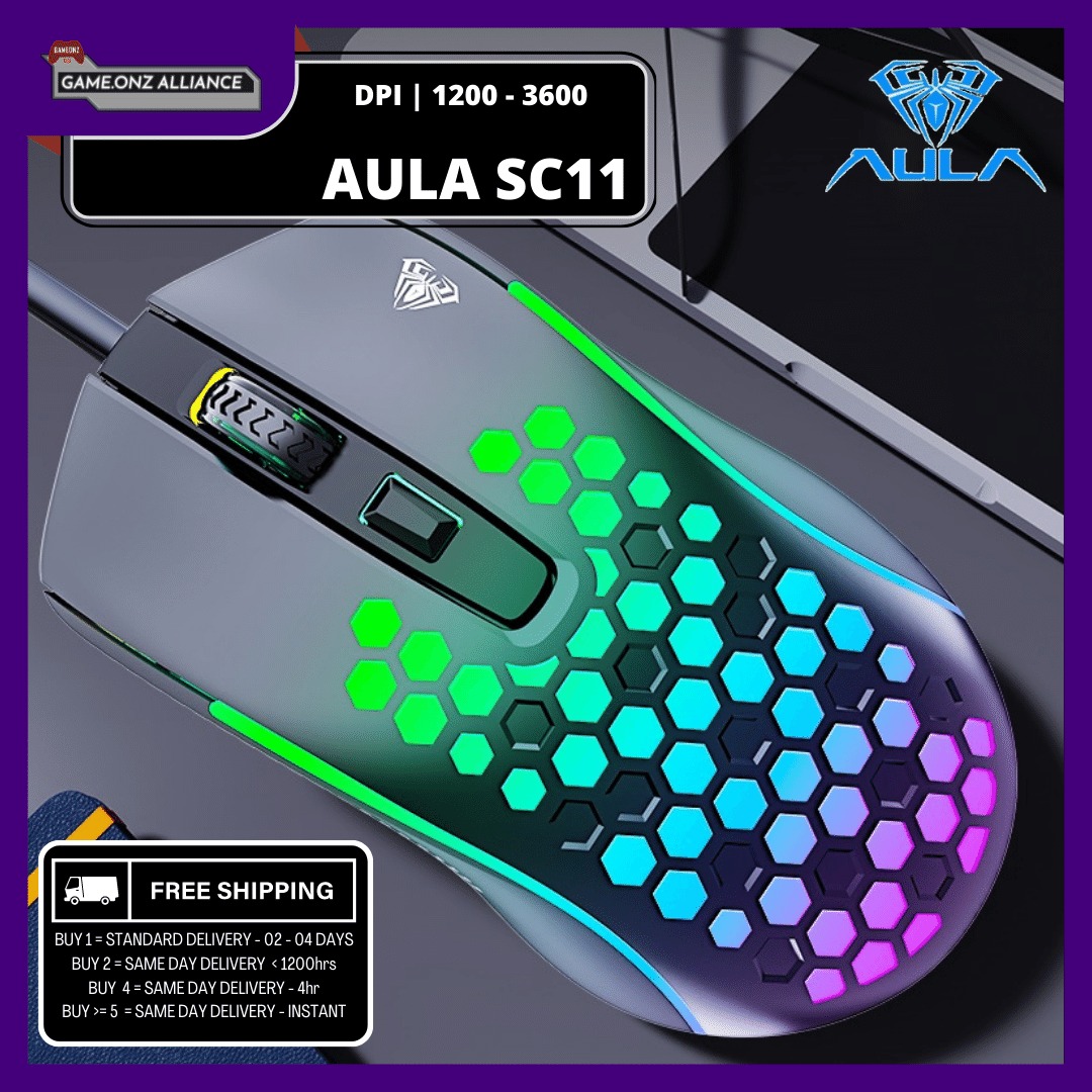FREE SHIPPING | AULA S11 Gaming Mouse with selectable DPI from 800 ...