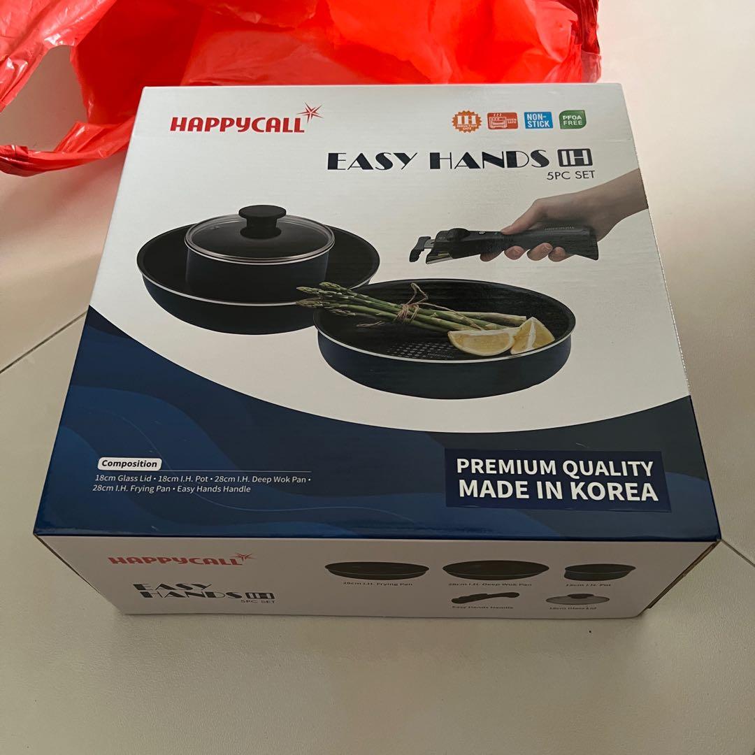 Happycall IH Easy Hands 5-pc Cookware Set, Furniture & Home Living ...