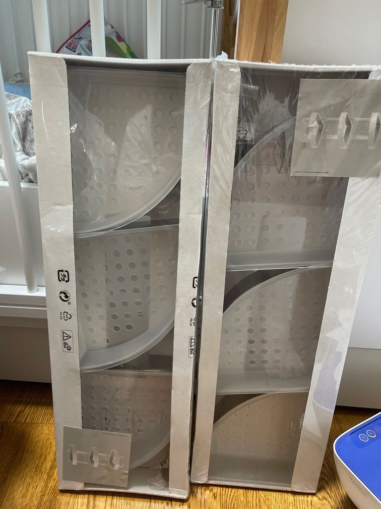 Ikea bathroom rack organiser side stainless steel toilet shampoo ...