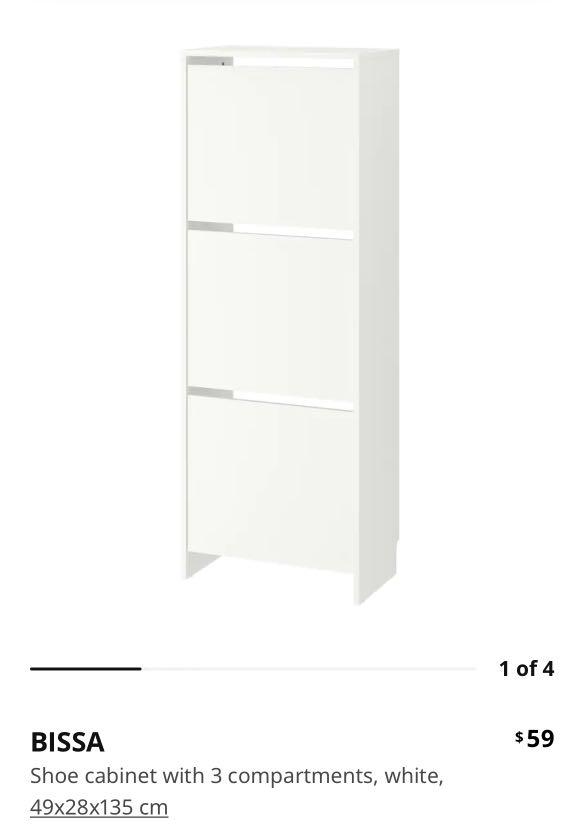 IKEA Bissa Shoe Rack, Furniture & Home Living, Furniture, Shelves ...