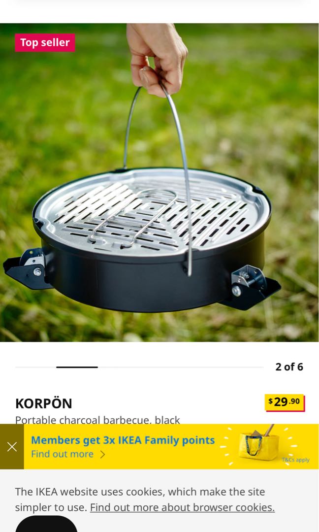 Ikea Korpon portable barbecue, TV & Home Appliances, Kitchen Appliances ...