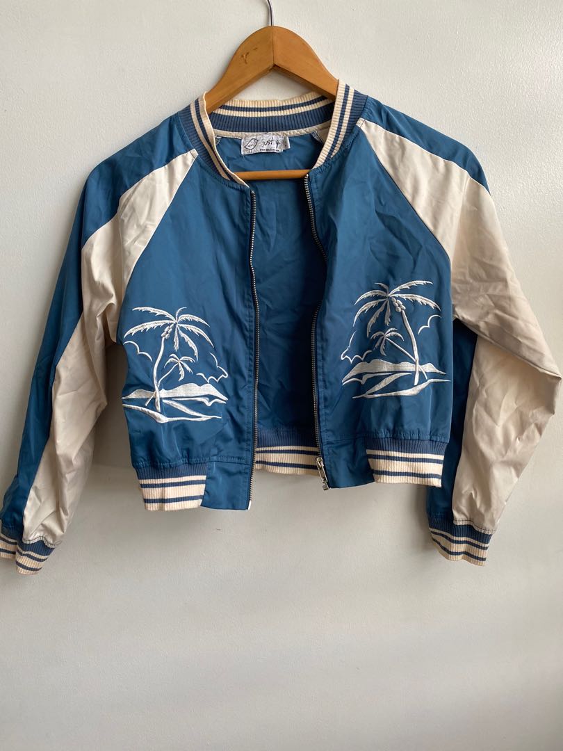 Just G cropped bomber jacket, Women's Fashion, Coats, Jackets and ...
