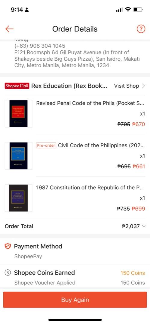 LAW BOOKS CODALS REX CIVIL CODE 1987 CONSTI REVISED PENAL CODE, Hobbies ...