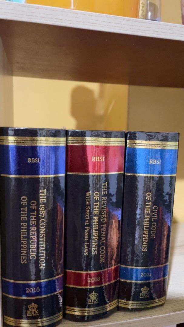 LAW BOOKS CODALS REX CIVIL CODE 1987 CONSTI REVISED PENAL CODE, Hobbies ...