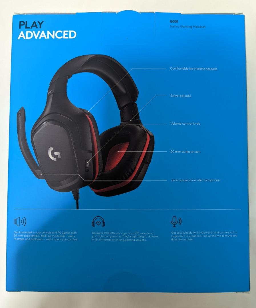 Logitech G331 Stereo Gaming Headset with Flip to Mute Mic, Audio, Headphones & Headsets on Carousell