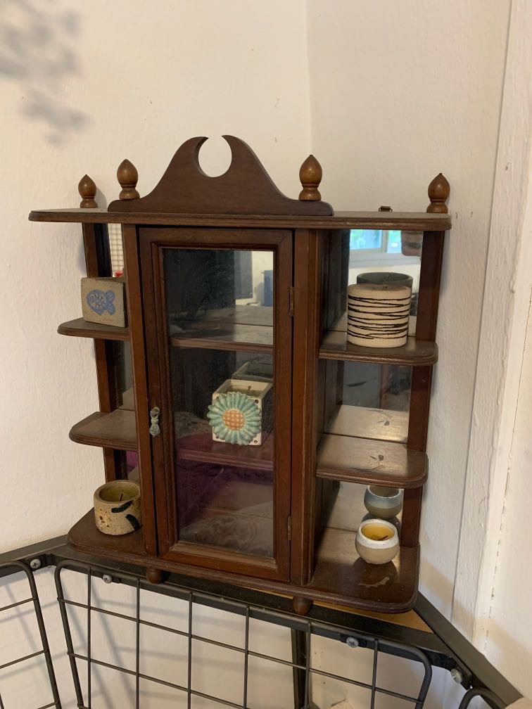 Mini Wooden Display Cabinet, Furniture & Home Living, Furniture ...