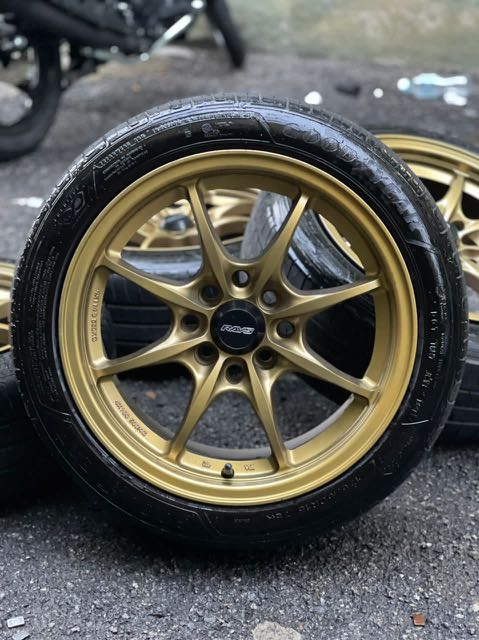 Mugen 15 inch sport rim Kelisa tyre 70%, Auto Accessories on Carousell