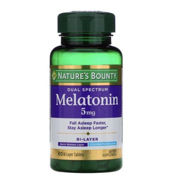 Nature’s Bounty Dual Spectrum Melatonin 5mg 60 bi-layer tablets expiry ...
