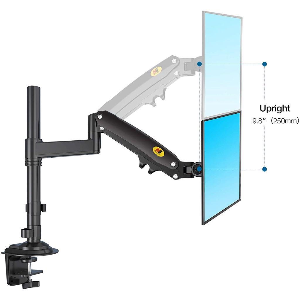 NB North Bayou H180 Dual Monitor Desk Mount Stand Full Motion Swivel ...