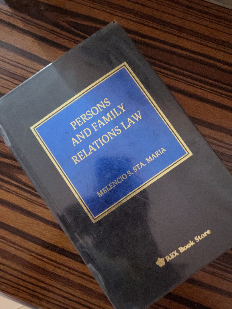 Persons and Family Relations Law - Dean Sta. Maria, Hobbies & Toys ...