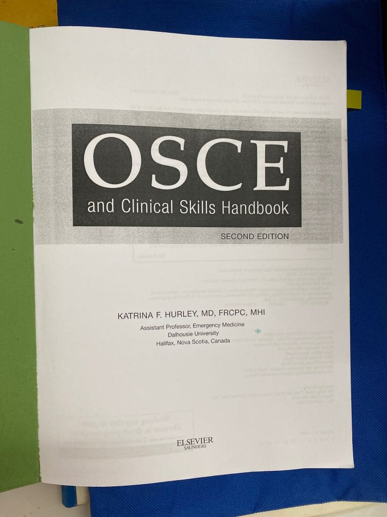 Photocopied OSCE and Clinical skills handbook, Hobbies & Toys, Books ...