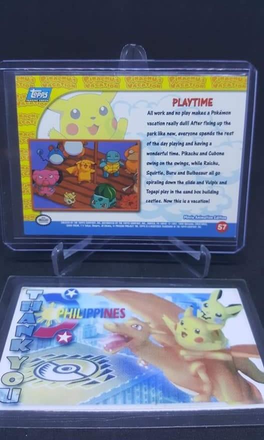 Pokemon Card - PLAYTIME - PIKACHU #57 (TOPPS: POKEMON MOVIE ANIMATION ...