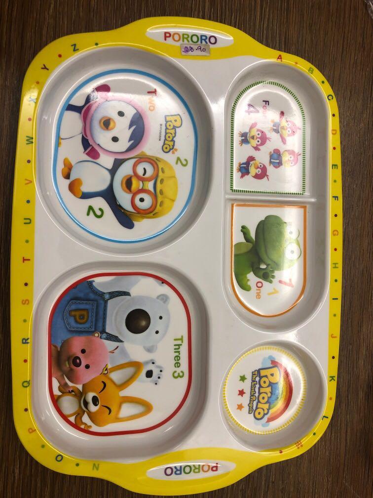 Pororo & Hello Kitty Kids Meal Plate, Babies & Kids, Nursing & Feeding ...