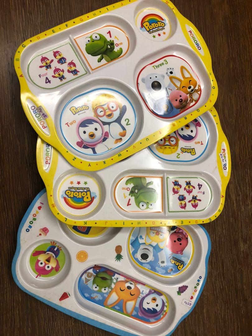 Pororo & Hello Kitty Kids Meal Plate, Babies & Kids, Nursing & Feeding ...