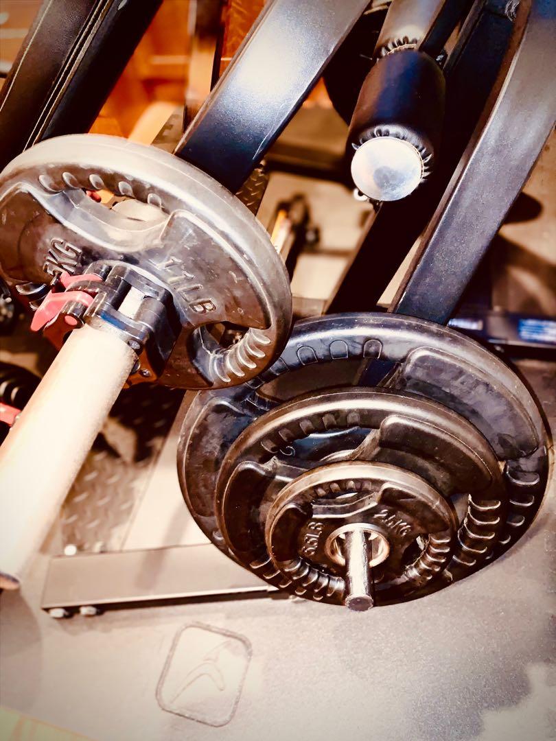 Powertec levergym including weight plates, Sports Equipment, Exercise ...