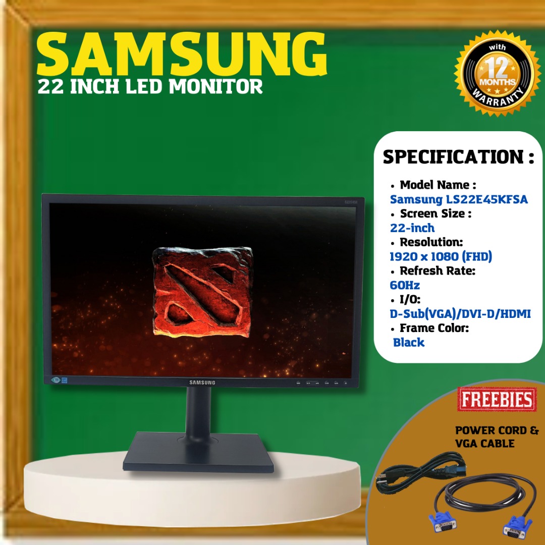 Pre Owned Samsung LED Monitor, Computers & Tech, Parts & Accessories ...