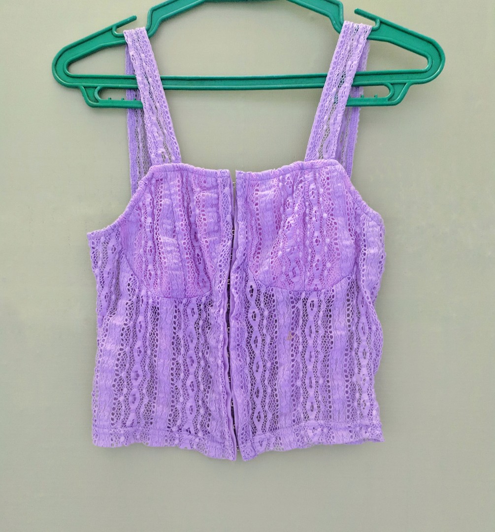 Purple Corset Top, Women's Fashion, Tops, Sleeveless on Carousell